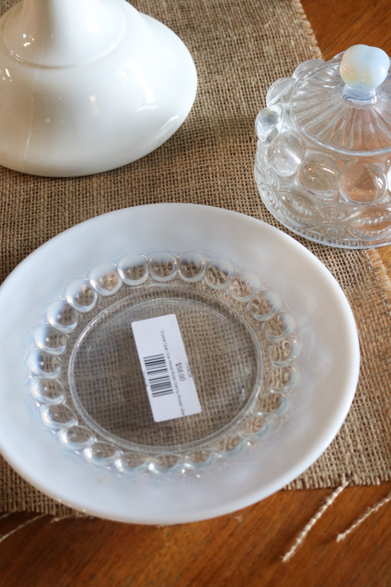 Eye Winker Butter Dish by Mosser Glass – Kinder Surprises Antiques